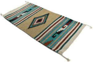 onyx arrow boho southwest area rug - center diamond design - washable boho rug - southwestern carpet runner - ideal for living room and bedroom decor - bohemian farmhouse rug - 20x40 - tan/turquoise