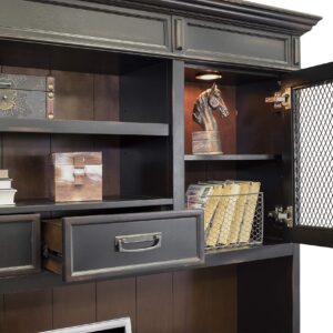 Martin Furniture Hartford Hutch, Brown - Fully Assembled