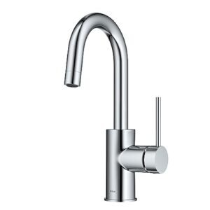 kraus oletto single handle kitchen bar faucet in chrome finish, kpf-2600ch