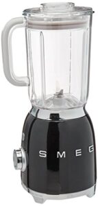 smeg blf01blus 50's retro style aesthetic blender (600 w motor), black