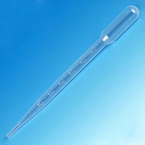 globe scientific transfer pipettes w/large bulb 7 ml, non-sterile, graduated to the 3 ml mark, ld polyethylene, 155mm, 135030 (box of 500)