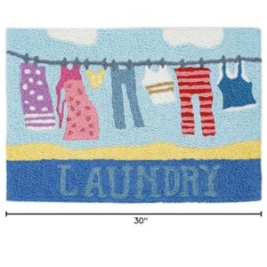 Laundry Time Clothesline Accent Area Rug Jellybean