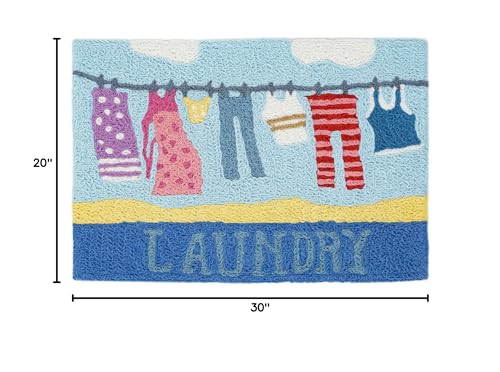 Laundry Time Clothesline Accent Area Rug Jellybean