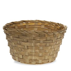 the lucky clover trading round bamboo utility basket - brown