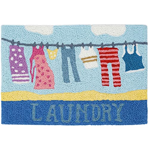 Laundry Time Clothesline Accent Area Rug Jellybean