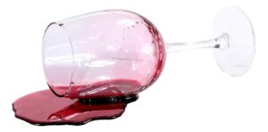 just dough it 9'' spilled glass of red wine replica prop