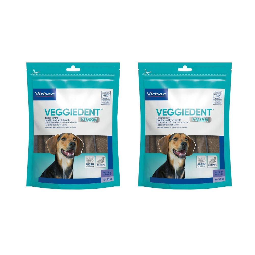 C.E.T. VeggieDent Chews, Regular,30 Chews (Pack of 2, 60 total)