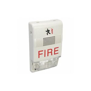 chime strobe, marked fire, white