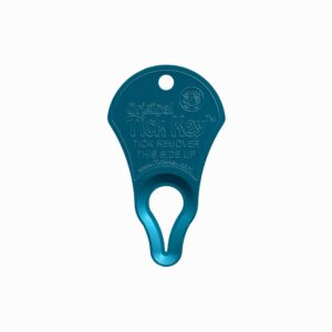 the original tick key - tick detaching device - portable, safe and highly effective tick detaching tool (blue)