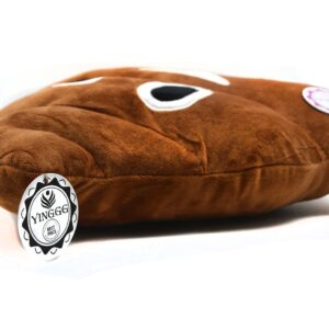 YINGGG 32cm Poop Plush Pillow Round Triangle Emotion Cushion Cute Decorative Stuffed Toy Brown Present for Kids and Friends