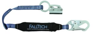 falltech 8353 rope grab lanyard set - single leg, viewpack with manual/park rope grab, 1 snap hook for 5/8" rope, 3", blue/black