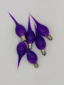 on the bright side primitive silicone dipped 5 watt light bulb - pack of 6 - dark purple