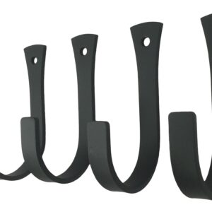 Set of 4 Wrought Iron Coat or Towel Hooks