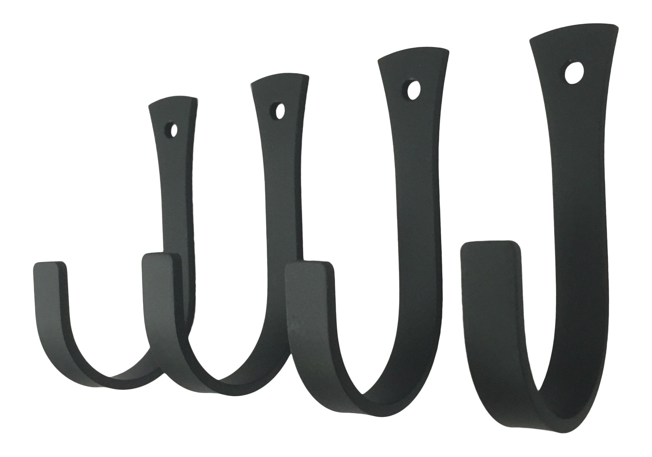 Set of 4 Wrought Iron Coat or Towel Hooks