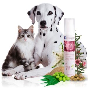 dermoscent atop 7 spray for dogs and cats - soothing skincare for itchy skin relief & irritated allergy-prone skin - 75 ml