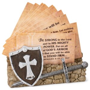 lighthouse christian products be strong in the word trench warfare 3.5 x 4.5 cast stone scripture card holder