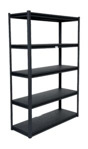 vestil pcbs-1848 steel powder coated bolt-less shelving 48 in. x 18 in. x 72-1/4 in. 2000 lb. capacity black