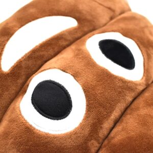 YINGGG 32cm Poop Plush Pillow Round Triangle Emotion Cushion Cute Decorative Stuffed Toy Brown Present for Kids and Friends