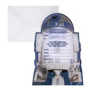 Hallmark Birthday Party Invites - Pack of 20 Star Wars R2-D2 Design