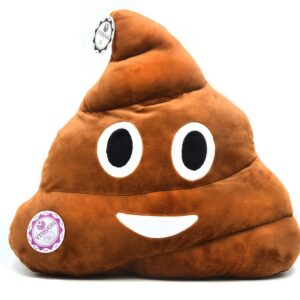 YINGGG 32cm Poop Plush Pillow Round Triangle Emotion Cushion Cute Decorative Stuffed Toy Brown Present for Kids and Friends