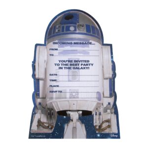 hallmark birthday party invites - pack of 20 star wars r2-d2 design