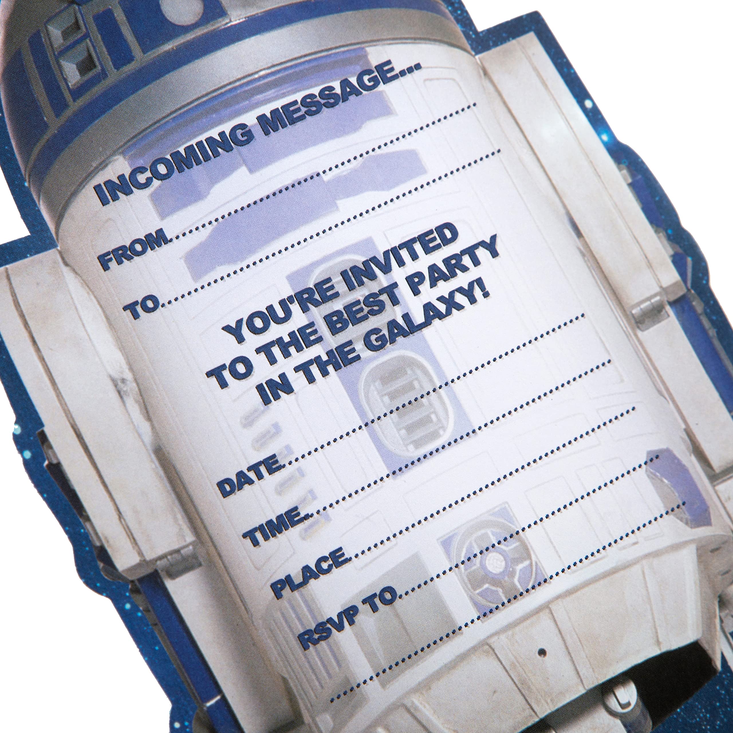 Hallmark Birthday Party Invites - Pack of 20 Star Wars R2-D2 Design