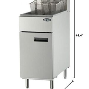 Atosa ATFS-40 Heavy Duty 40 LB Stainless Steel Deep Fryer - Propane