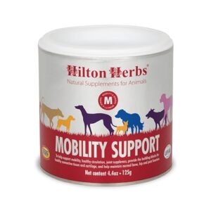 hilton herbs canine mobility support supplement for optimum joint health in dogs, 4.4 oz tub