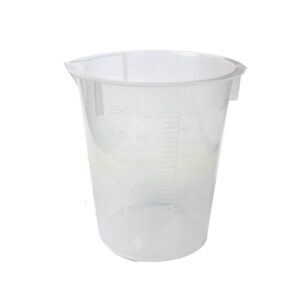 maryland plastics l-1240 polypropylene disposable beaker, graduated, 150 ml (pack of 100)