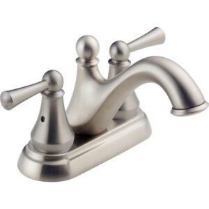 delta faucet haywood centerset bathroom faucet brushed nickel, bathroom sink faucet, drain assembly, stainless 25999lf-ss