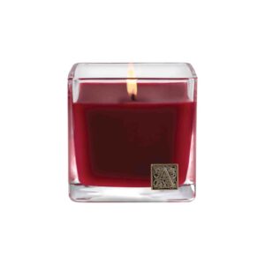 aromatique smell of christmas glass cube candle 12oz decorative home fragrance aromatherapy long lasting room air freshener perfect fall decoration luxury minimalism modern candle gift 56 hour burn!