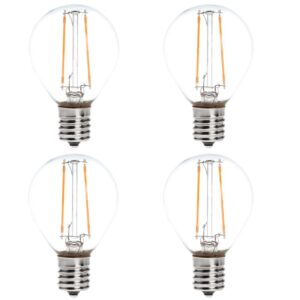 hero-led s11-dse17-2w-ww27 dimmable s11 e17 intermediate base 2w led filament light bulb, 25w equivalent, warm white 2700k, 4-pack