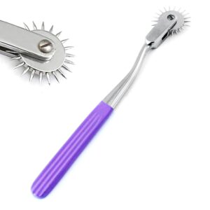 pc rotating spur purple wartenberg pinwheel chrome plated