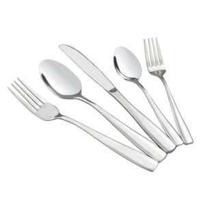 hommp 80-piece stainless steel flatware set, service for 16