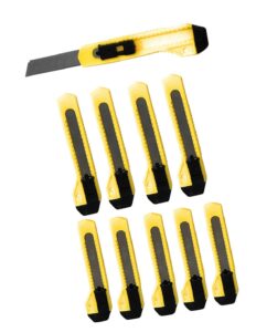 lot of 10 best recommended box cutters utility knife set - heavy duty 6" utility knife blades - must have every day tools - super deal