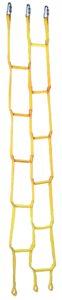 3m dbi-sala 8516294 rollgliss 8' synthetic web rescue ladder with reinforced rigid staggered steps, yellow