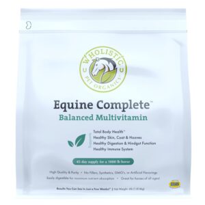 wholistic pet organics equine complete: horse multivitamin for total body health - horse supplement with vitamins, minerals, prebiotics, probiotics, antioxidants and more - 4 lb