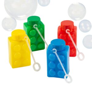 brick party bubble bottles (set of 12) block party favors and supplies