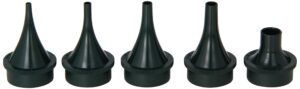 welch allyn 22100 set of five reusable ear specula for pneumatic, operating and consulting otoscopes, 2, 3, 4, 5 and 9 mm size