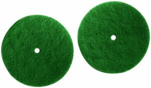 koblenz green scrubbing pads { 2 pads and 2 retainers } part # 45-0104-5, kenmore 53871