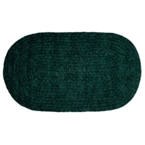 better trends chenille reversible solid area rug, 20" x 30", emerald green