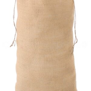 CleverDelights 14" x 26" Burlap Bag - 14x26 Inch Jute Burlap Drawstring Sack