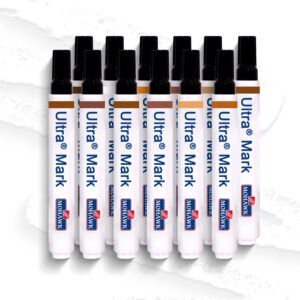 mohawk finishing products ultra mark wood stain touch up marker, standard color assortment m280-1200, 12 count