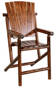 leigh country bar arm chair with star, solid back