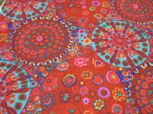 kaffe fassett millefiore red, fabric by the yard