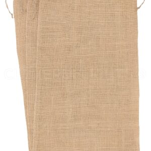 CleverDelights 14" x 26" Burlap Bag - 14x26 Inch Jute Burlap Drawstring Sack