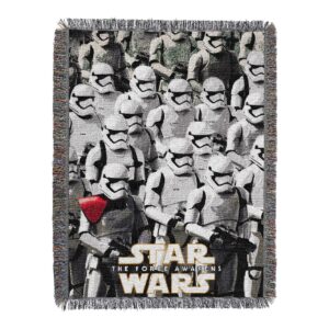 northwest star wars woven tapestry throw blanket, 48" x 60", ground invasion