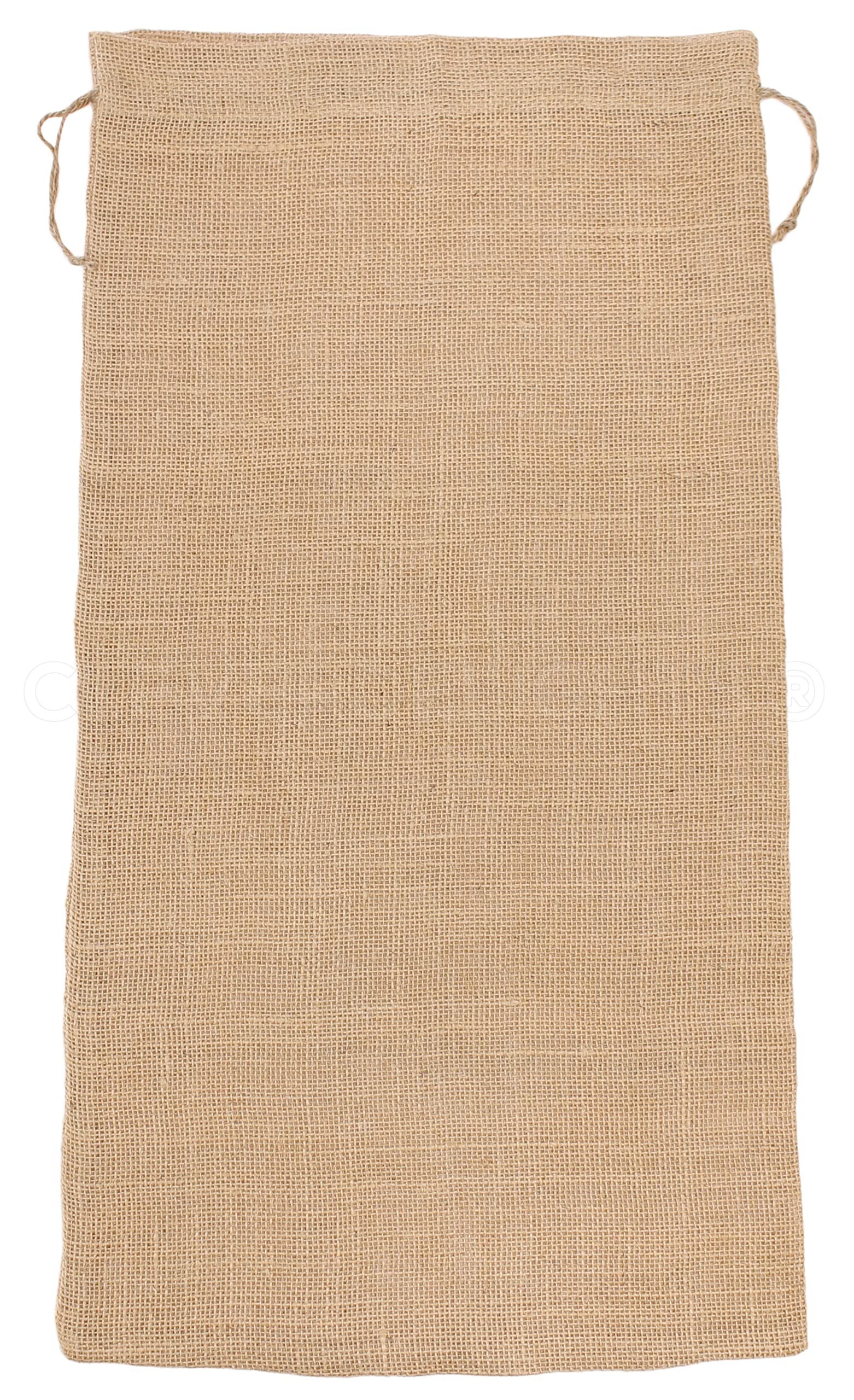 CleverDelights 14" x 26" Burlap Bag - 14x26 Inch Jute Burlap Drawstring Sack