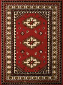 united weavers dallas tres area rug - red, 8x11, southwestern indoor area rug with bordered pattern, jute backing