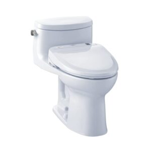 toto mw634584cefg#01 washlet+ supreme ii one-piece elongated 1.28 gpf toilet and washlet s350e bidet seat, cotton white